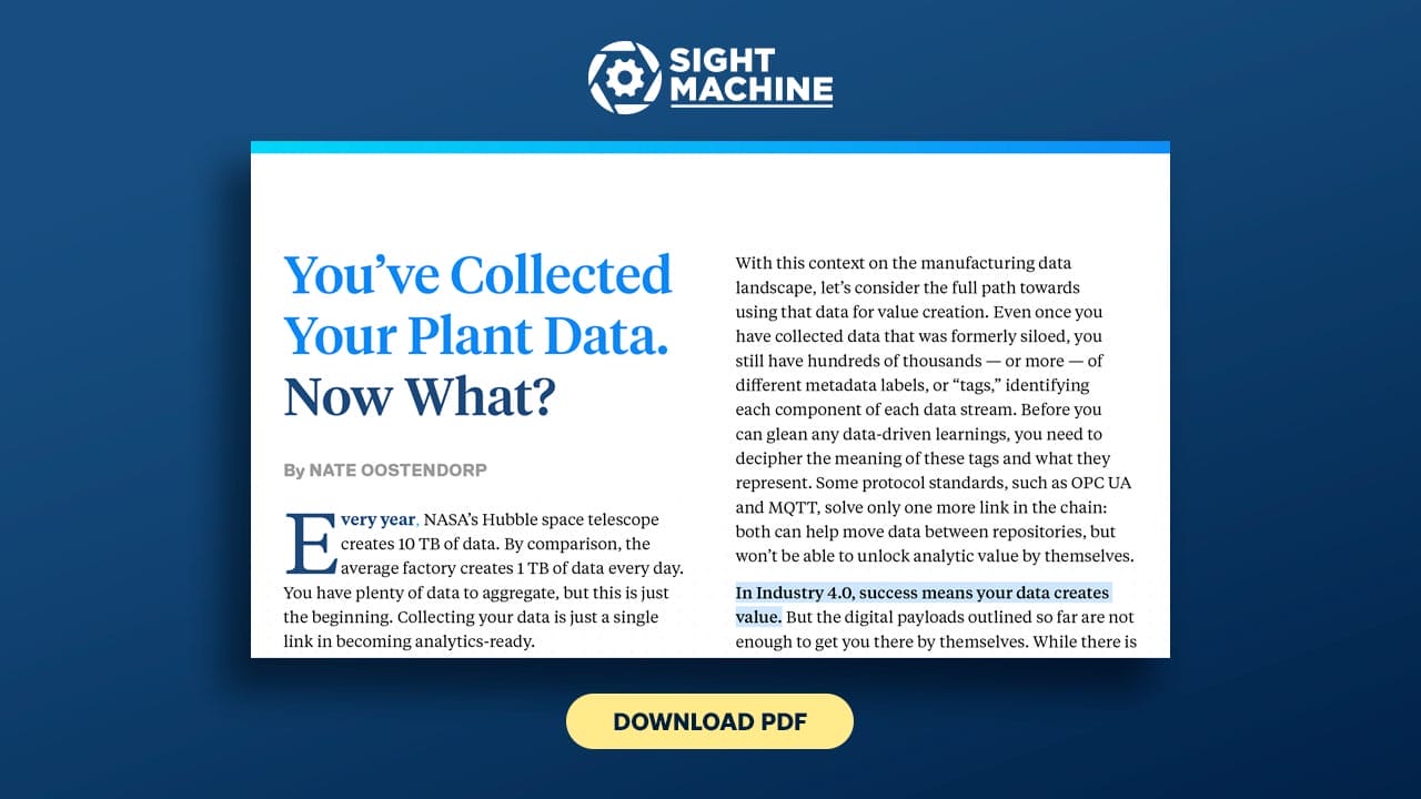 Manufacturing Data Collection - You’ve Collected Your Plant Data. Now ... Manufacturing Data Collection - You’ve Collected Your Plant Data. Now ...